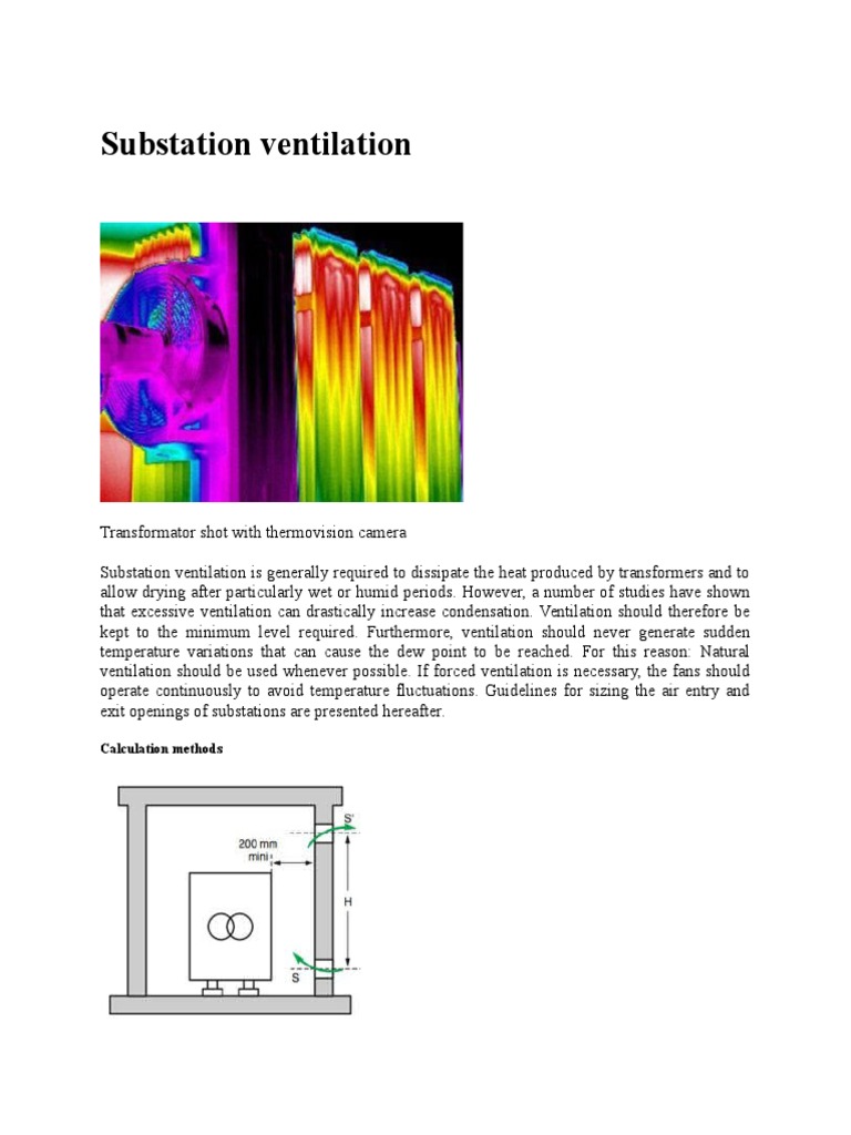 Substation Ventilation | PDF | Ventilation (Architecture) | Electrical ...
