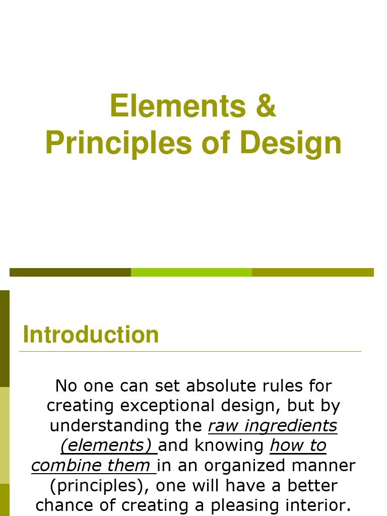 Design Elements and Principles Overview | PDF | Shape | Color