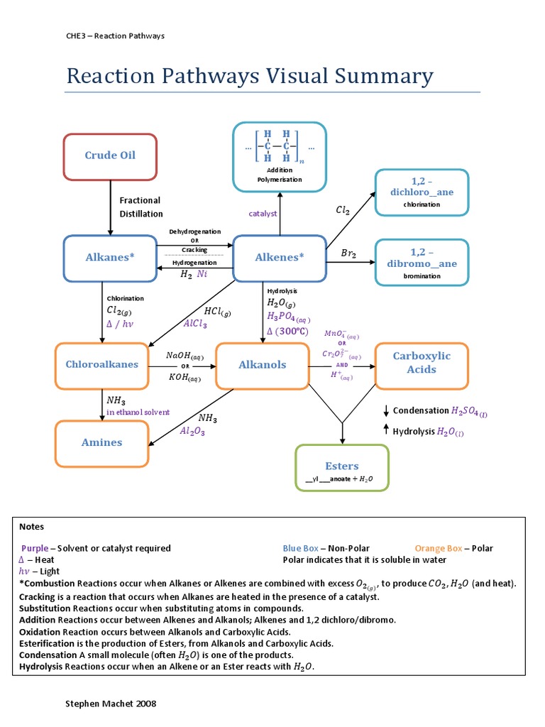 5128CHE3 Reaction Pathways Mindmap | PDF