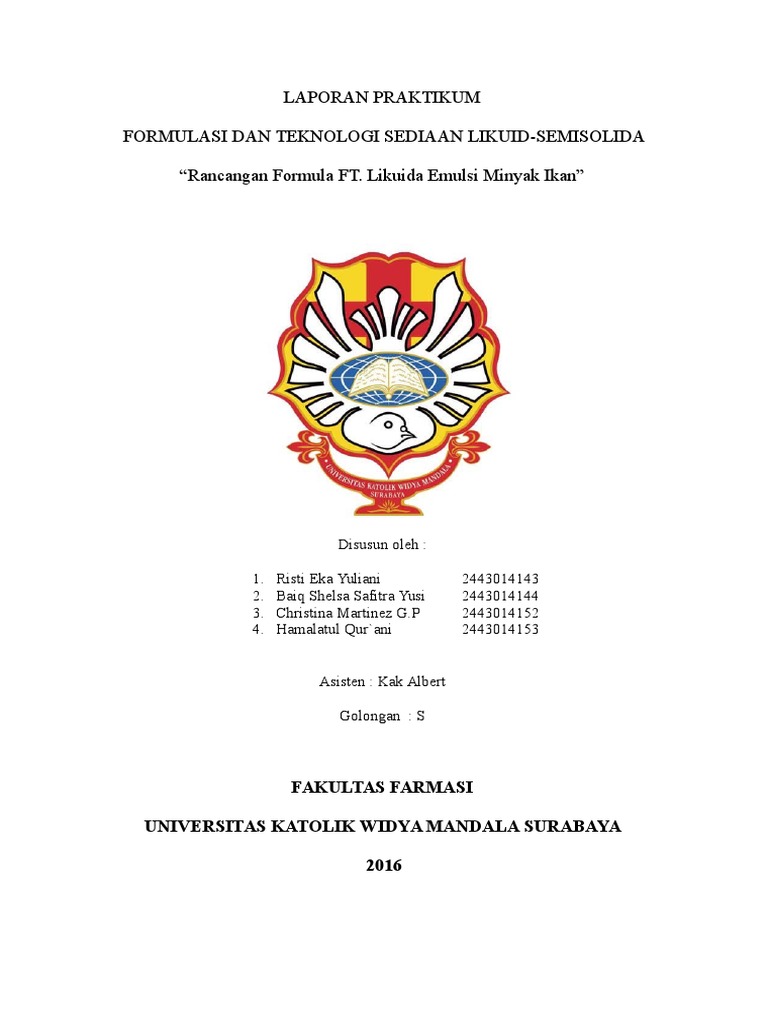 Rancangan Emulsi Minyak Ikan | PDF | Memasak, Makanan, & Anggur