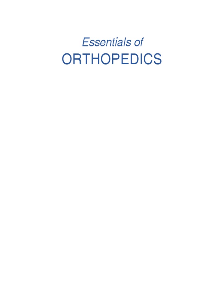 Essentials of Orthopedics | PDF | Anatomical Terms Of Motion | Joint