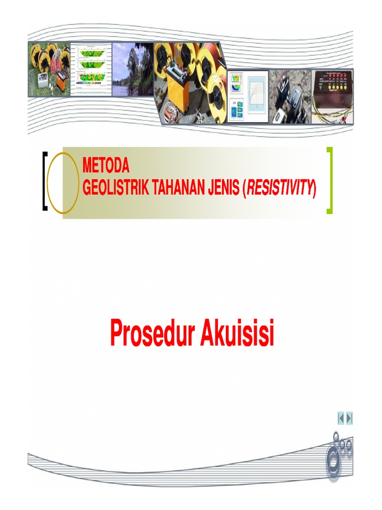 Pertemuan 4 Dan 5 Metode Geolistrik Akuisisi Dan Prosesing (Compatibility Mode) PDF | PDF