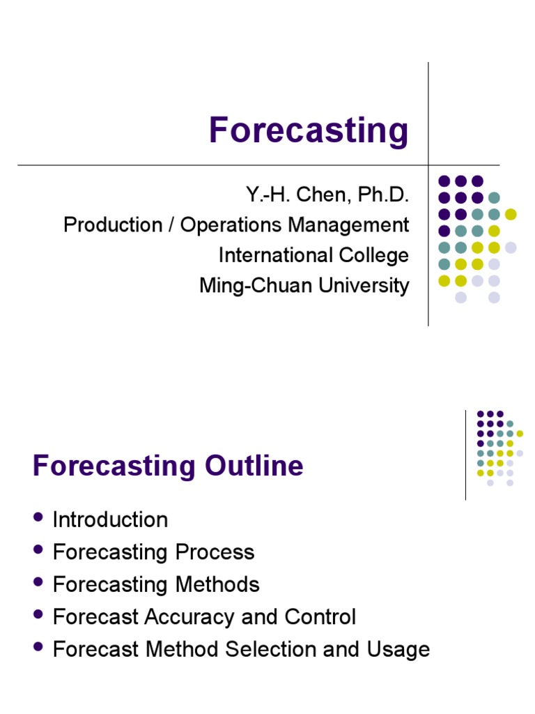 Forecasting Pdf Forecasting Errors And Residuals