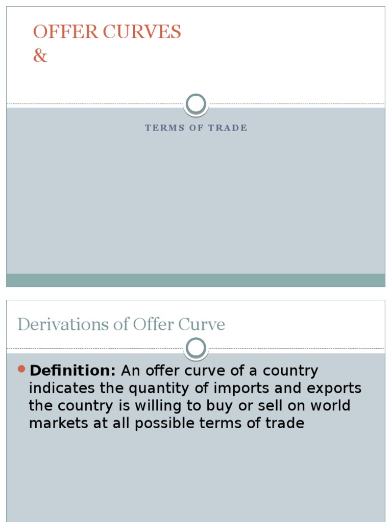 Offer Curves & Terms of Trade | PDF | Economic Equilibrium | Commodity