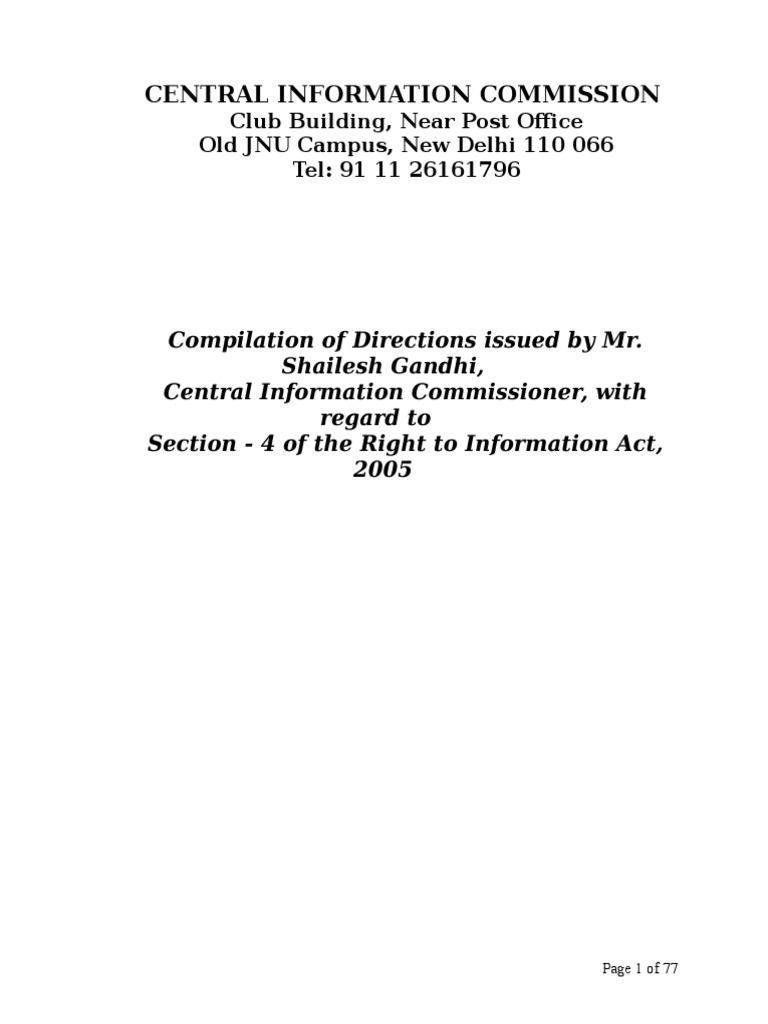 Section 4 Direction Issued by SG | PDF | Government | Business