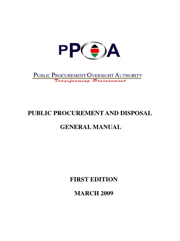 General Procurement Manual | PDF | Procurement | Intangible Asset