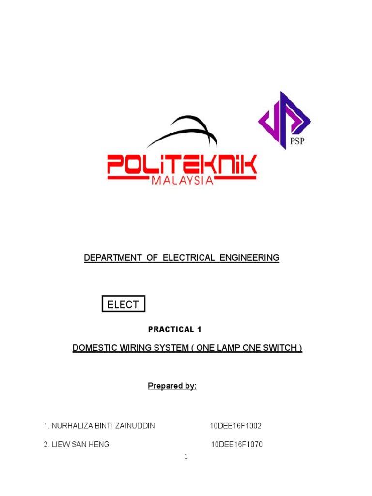 Electrical Wiring Practical 1 | PDF | Switch | Electrical Wiring
