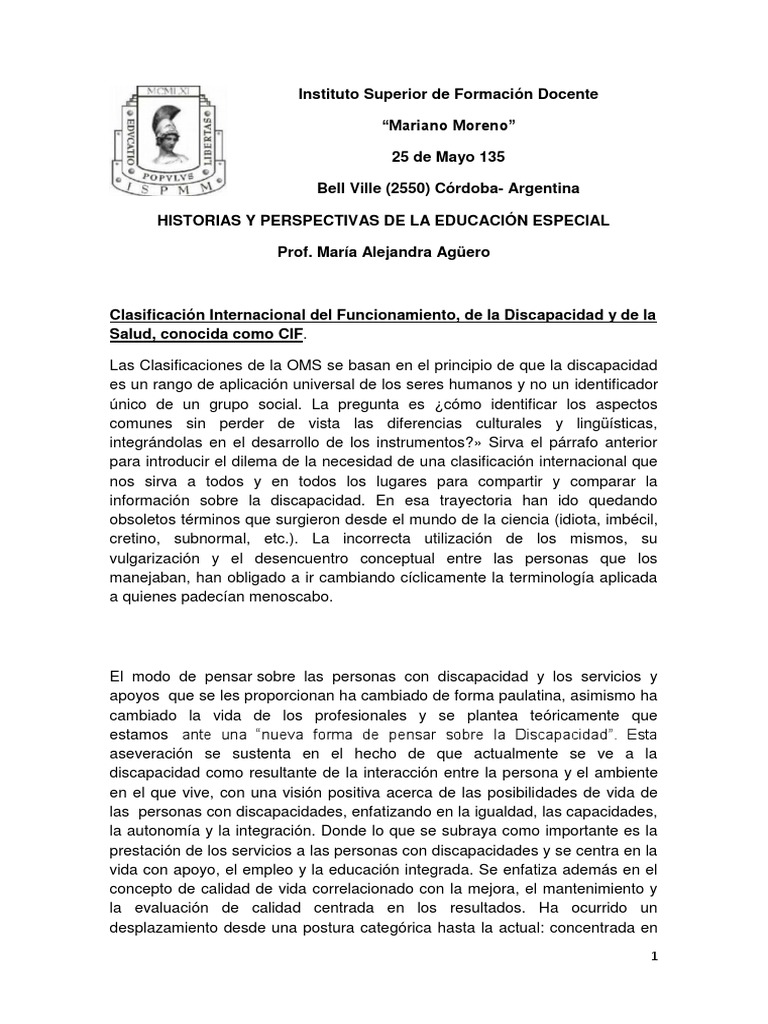 Cif Resumen | Descargar gratis PDF | Invalidez | Bienestar