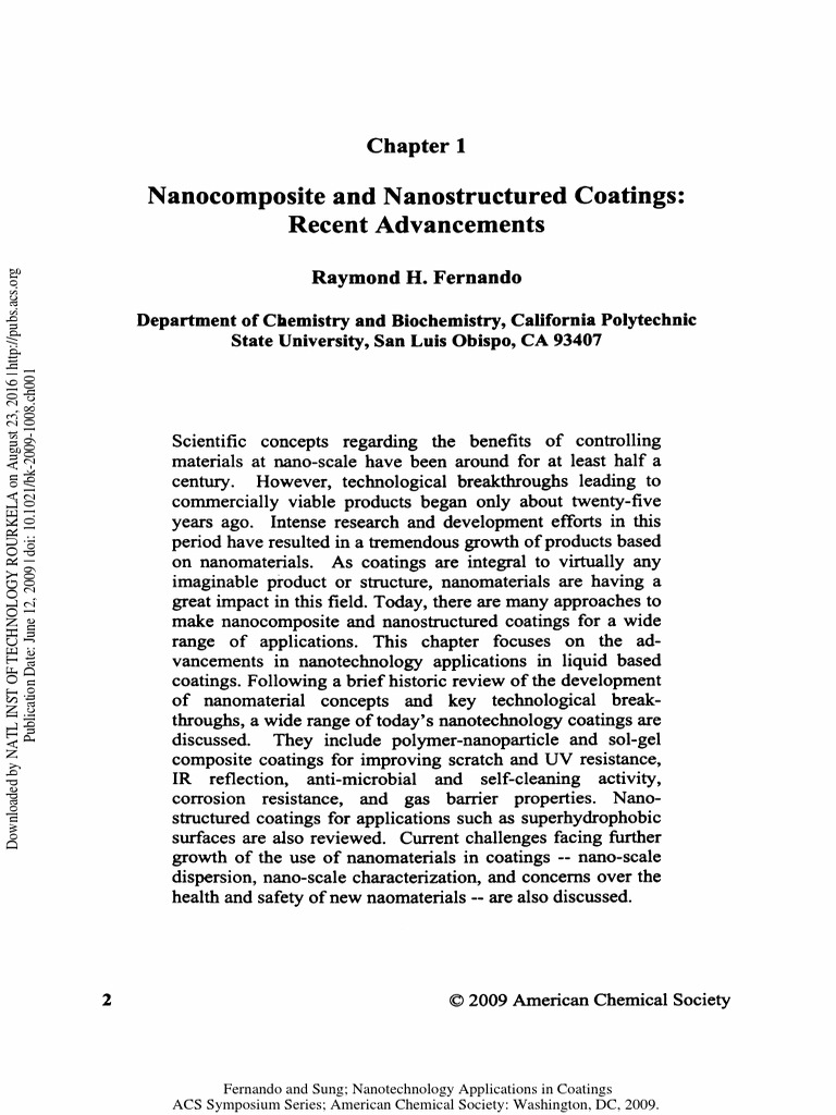 Book - Nanotechnology in Coatings | PDF | Nanoparticle | Nanocomposite