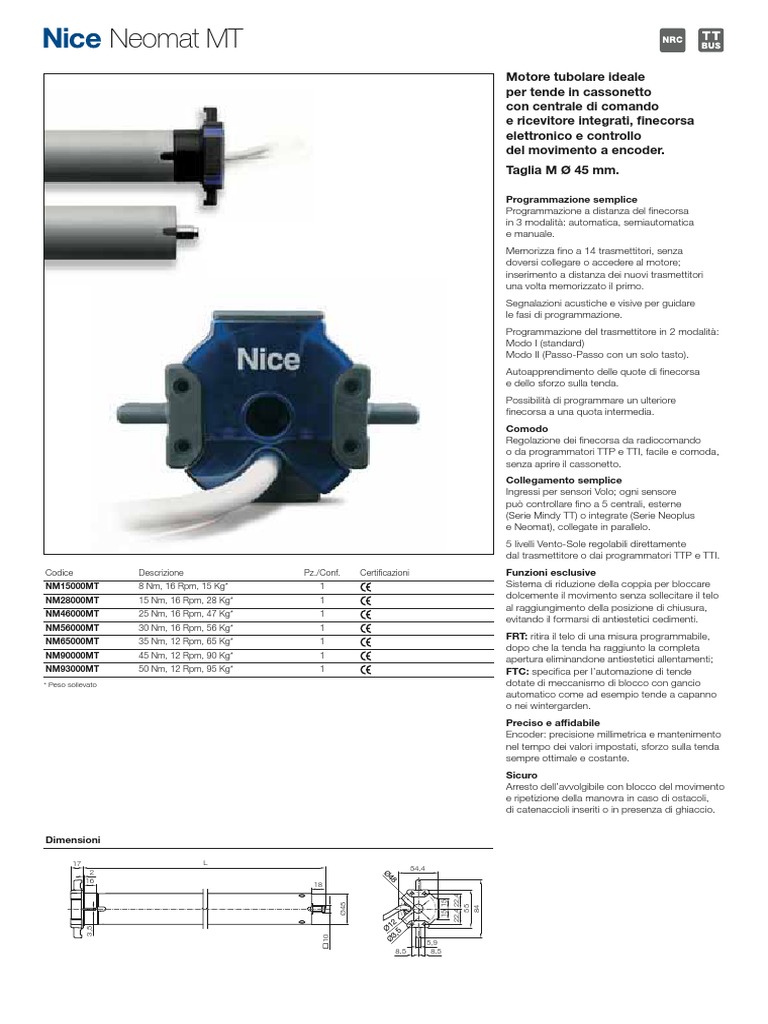 List of The Neomat Motor by Nice | PDF