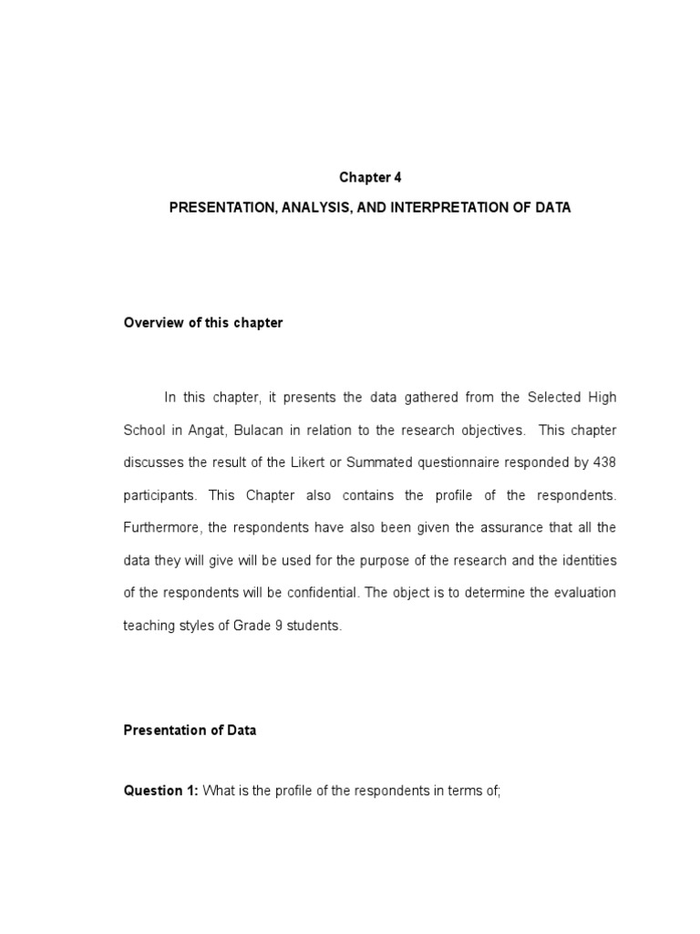 Chapter 4 - Thesis PUP Sta. Maria Bulacan | PDF | P Value | Teachers