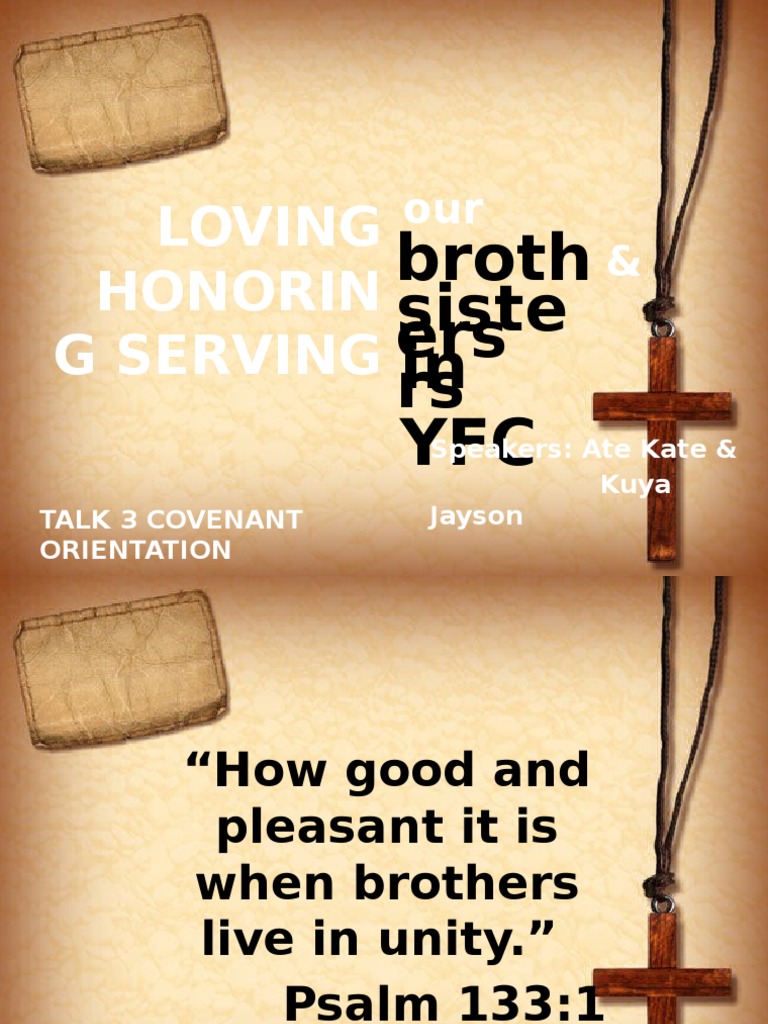 Talk 3 - Covenant Orientation (YFC) | PDF | Covenant (Biblical ...