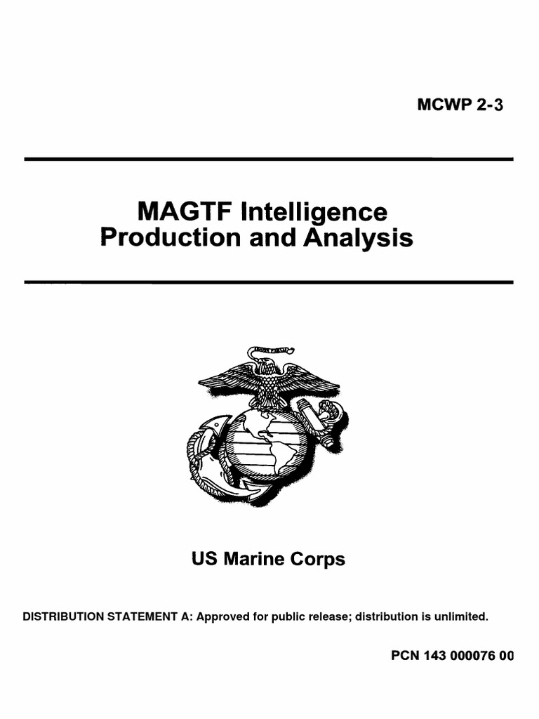MCWP 2-3 MAGTF Intelligence Production and Analysis | PDF | Marine Air ...