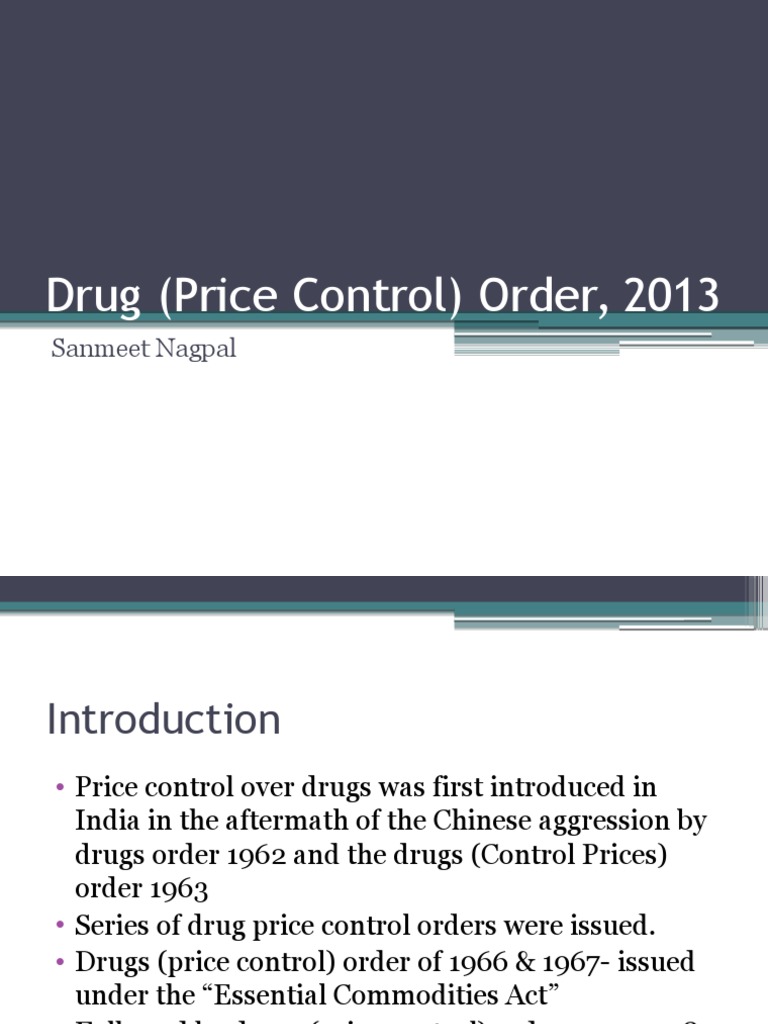 Drug (Price Control) Order, 2013.pptx | Pharmaceutical Drug | Retail