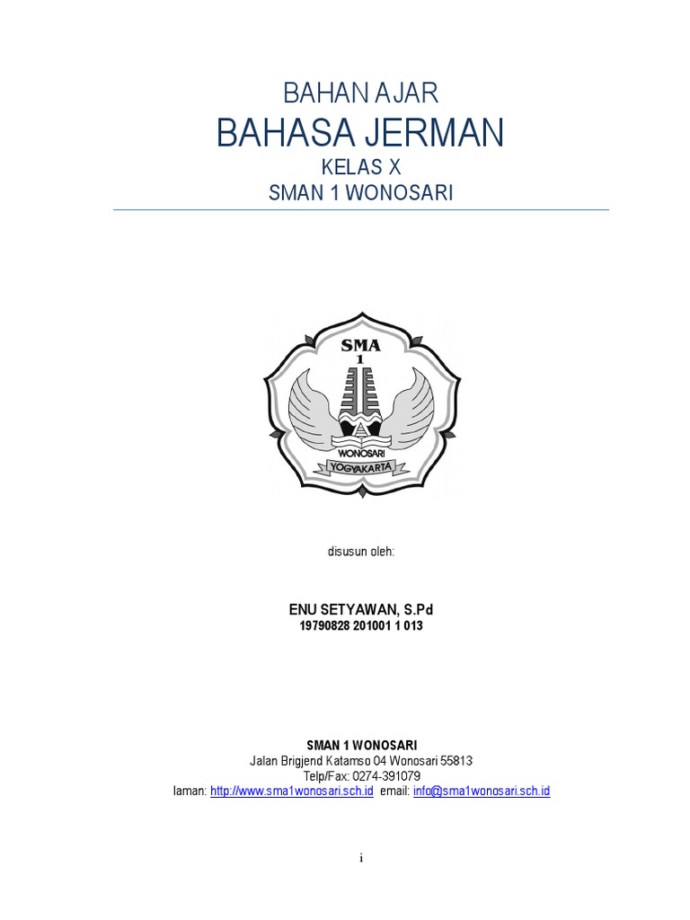 Modul Bhs Jerman Kls X (Revisi) | PDF | Jamak | Filologi