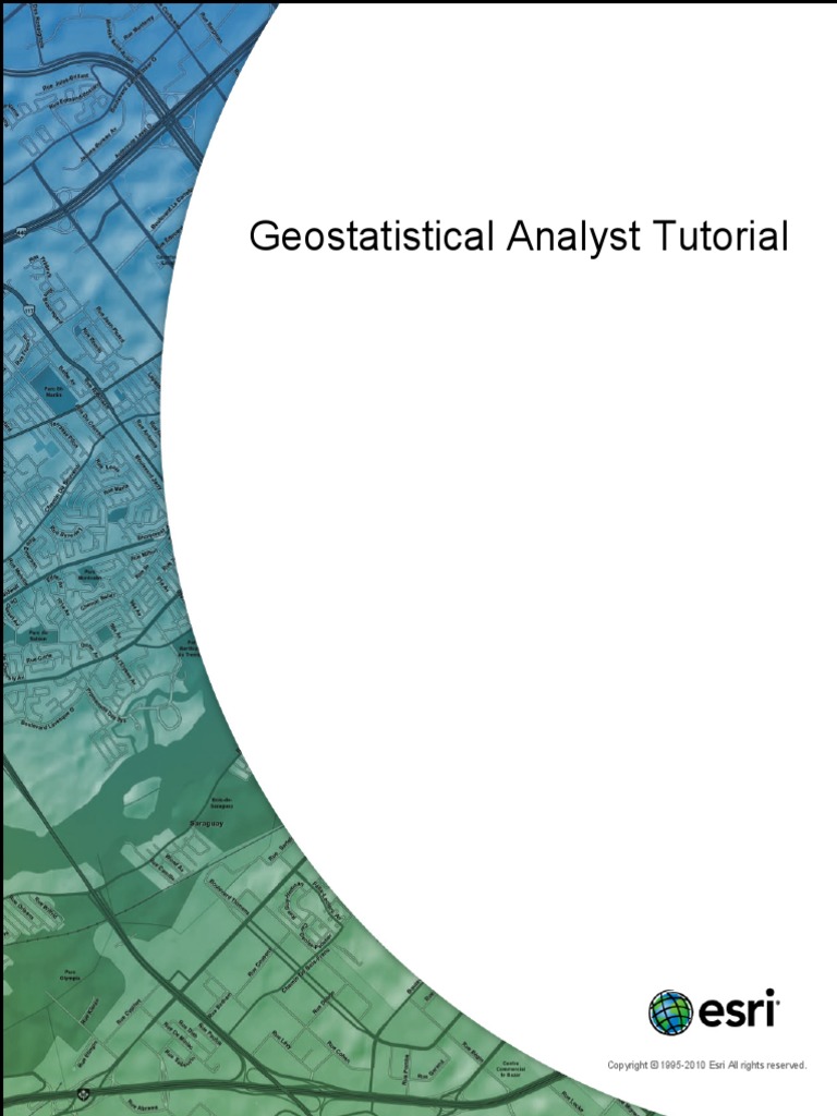 Geostatistical Analysis Tutorial Pdf Arc Gis Cross Validation Statistics