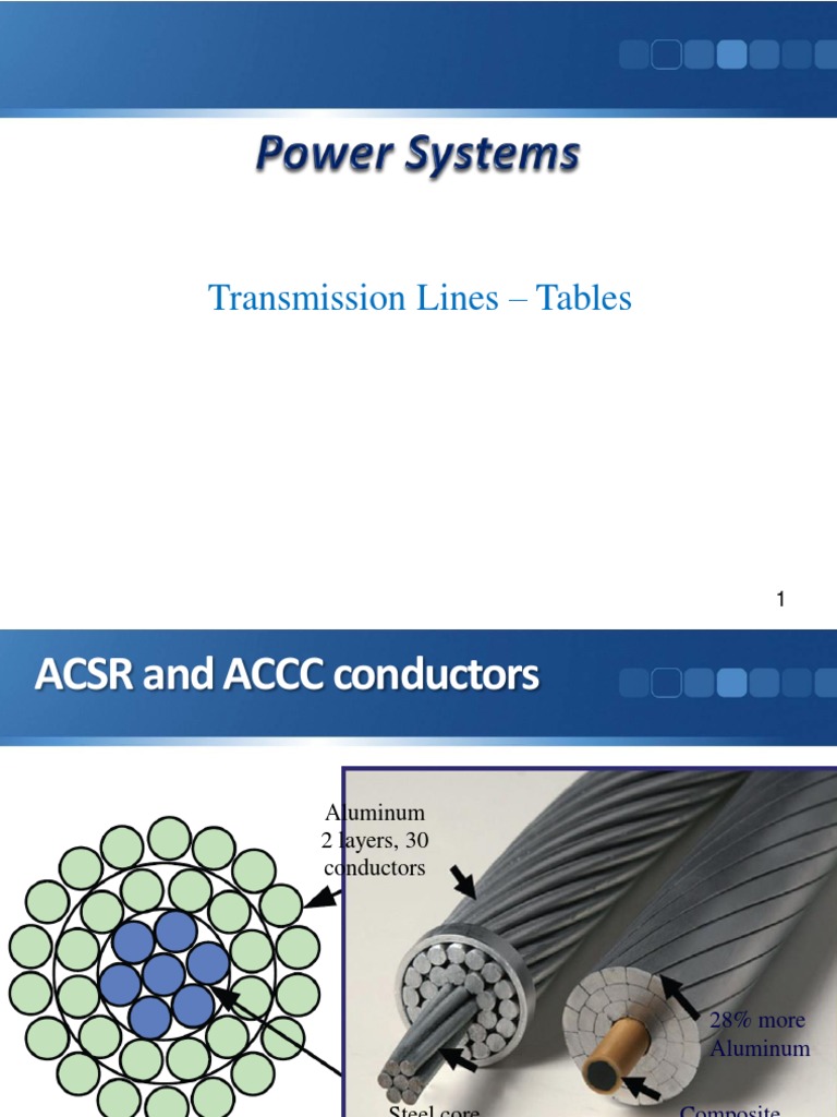 Transmission Lines - Tables | PDF