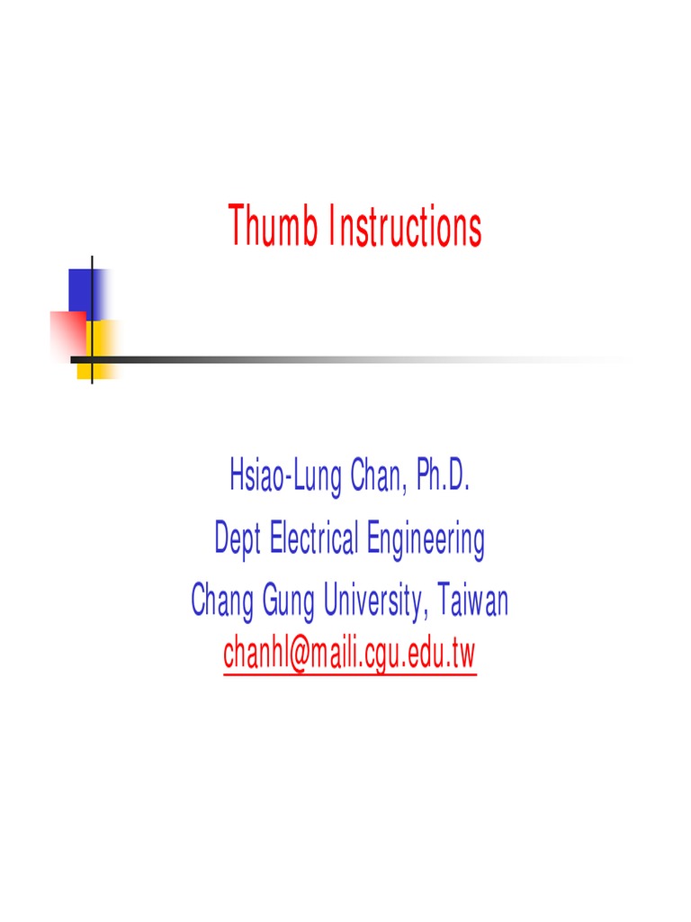 Simple Good ........... Thumb Instruction Instructions ...