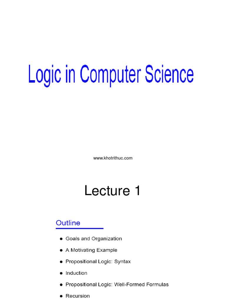 Lecture 1 PDF | PDF | Logic | Logical Expressions Lecture 1 PDF | PDF | Logic | Logical Expressions