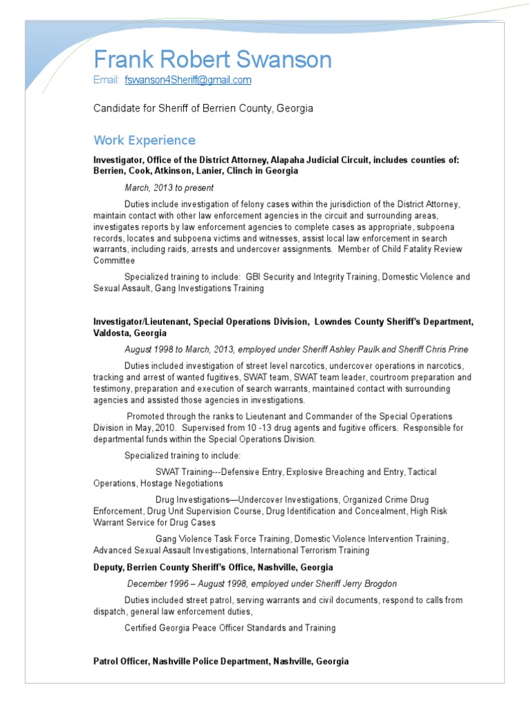 Frank Resume 2nd Edition | PDF