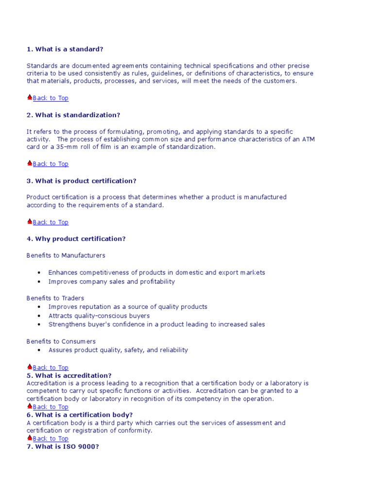 Faq of BPS | PDF | Iso 9000 | Quality Management System