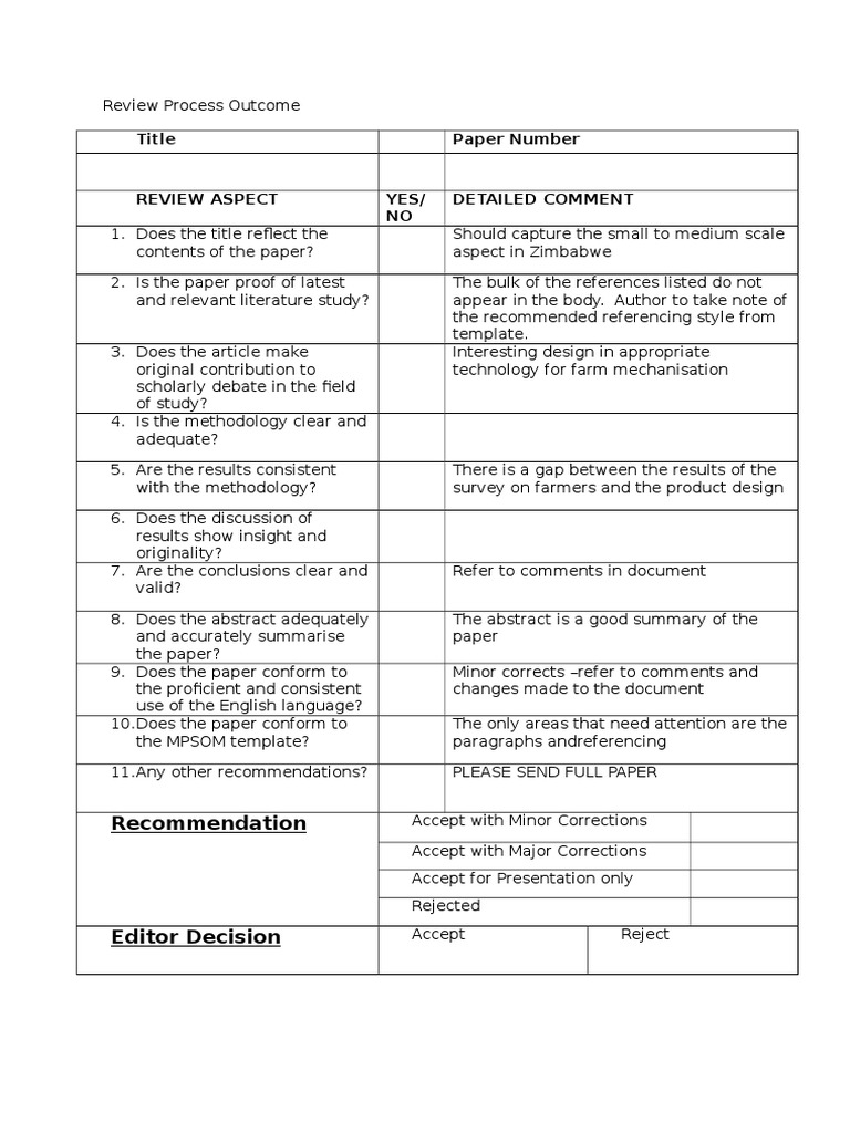 Review Process Guidelines | PDF