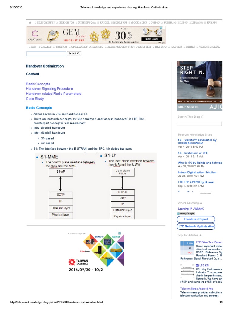 LTE Handover Optimization Guide | PDF | Lte (Telecommunication) | Telecommunication