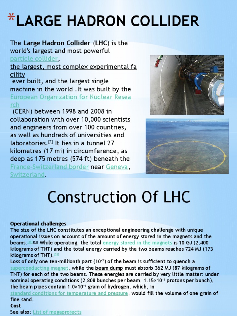 Overview of the Large Hadron Collider | PDF | Large Hadron Collider ...