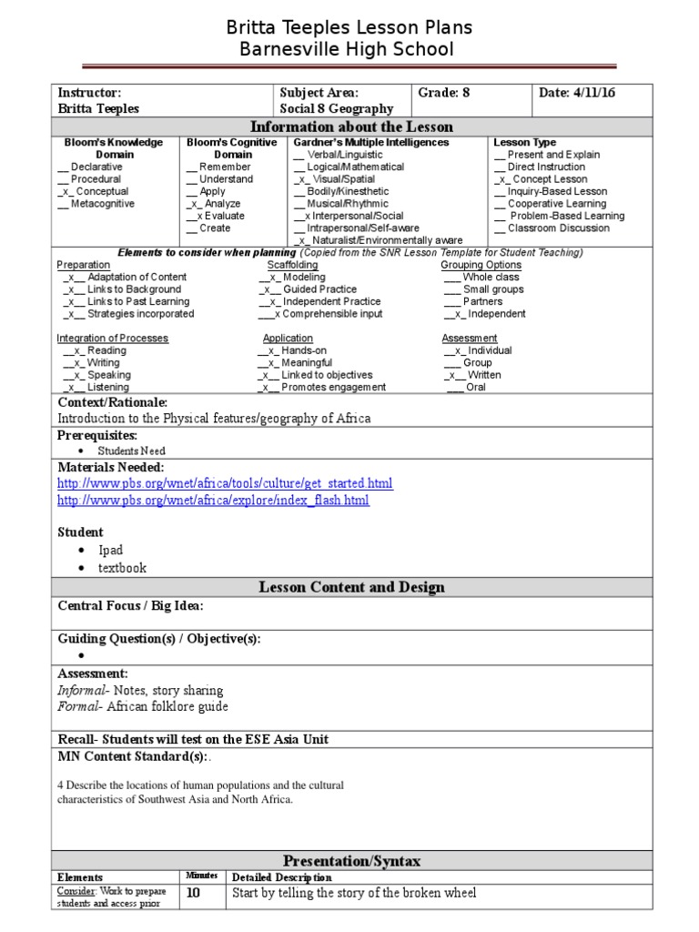 Oral Folklore Tradition Africa | PDF | Lesson Plan | Pedagogy