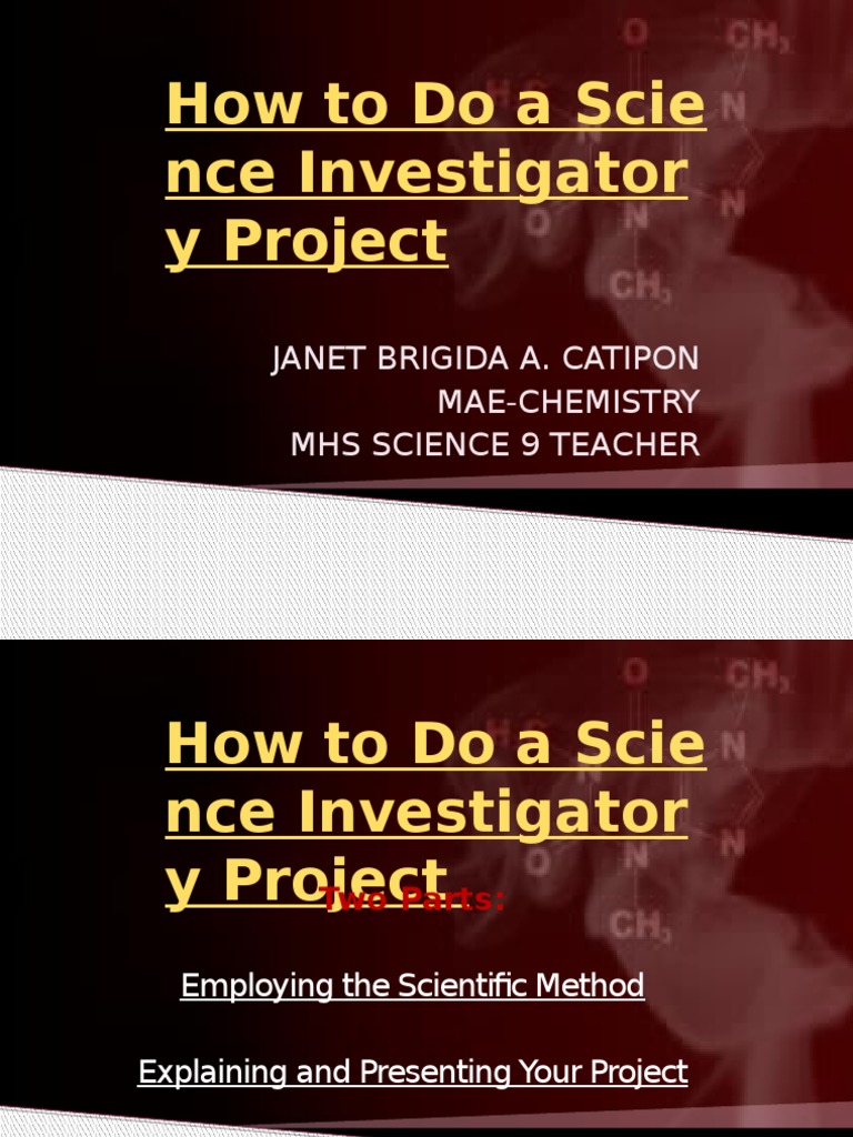 Guide to Science Investigatory Projects | PDF | Experiment | Hypothesis