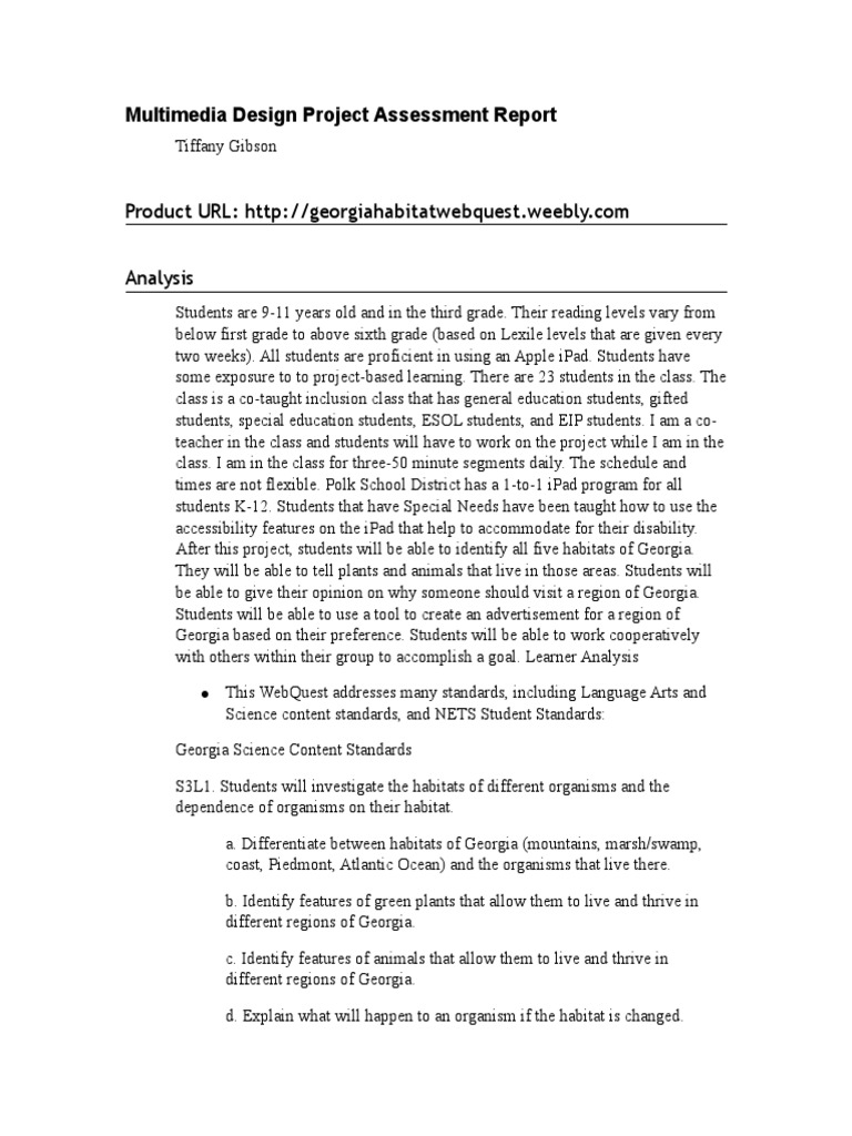 Gibson T MDP Project Report | PDF | Collaboration | Learning