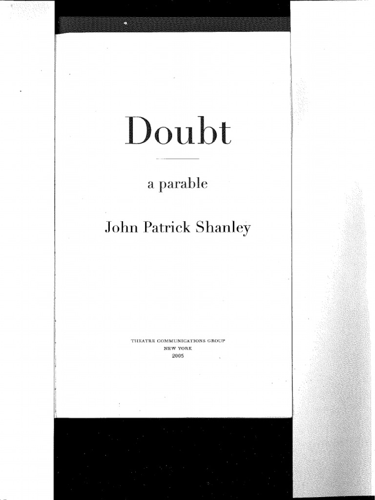 Doubt: A Parable | PDF | Tony Award Winners | Theatre Award Winners