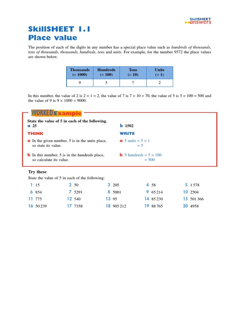 Skill Sheets | PDF | Fraction (Mathematics) | Multiplication