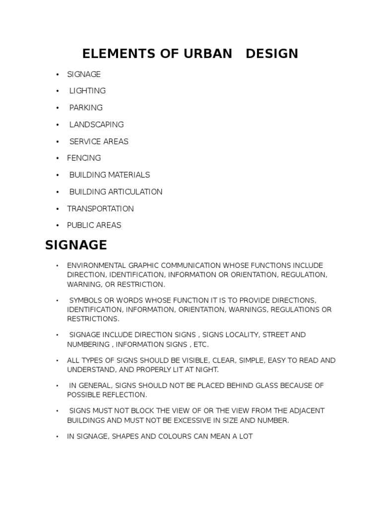 Elements-Of-Urban-Design | PDF | Street | Building