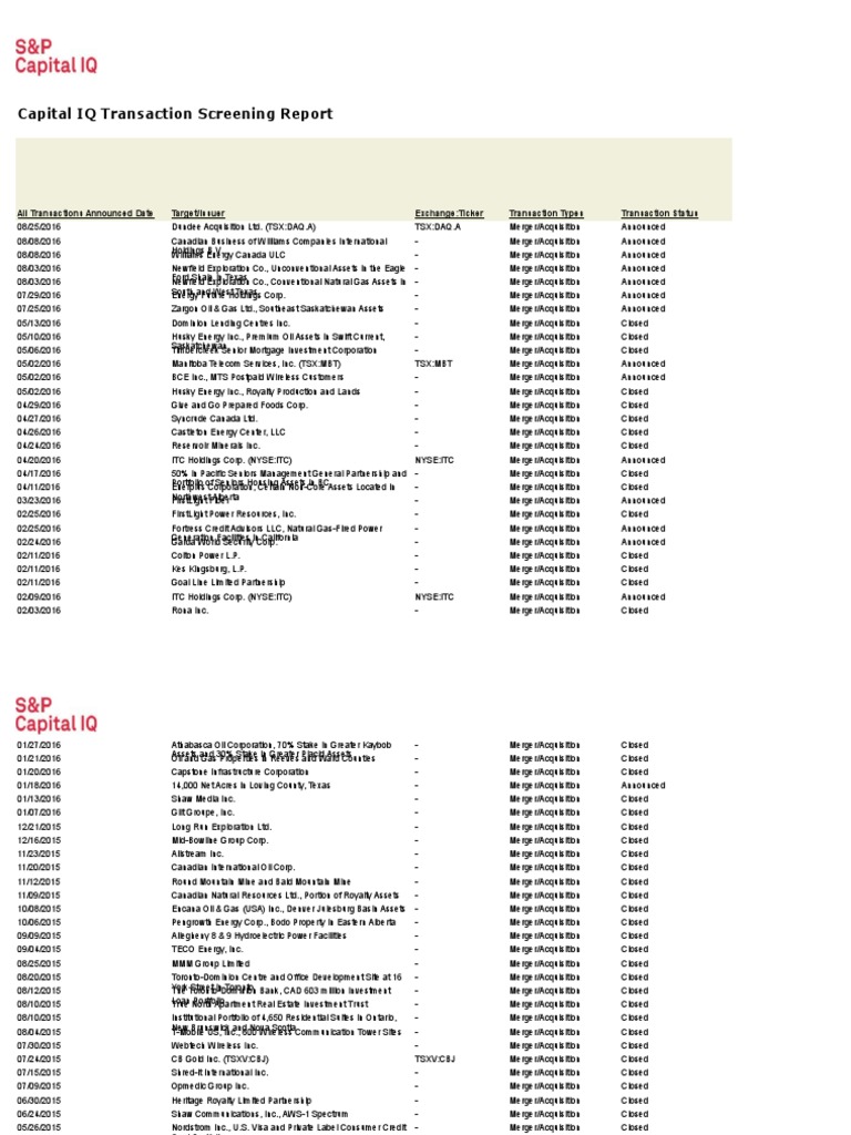 Scotia and TD Transactions | PDF | Companies | Investing