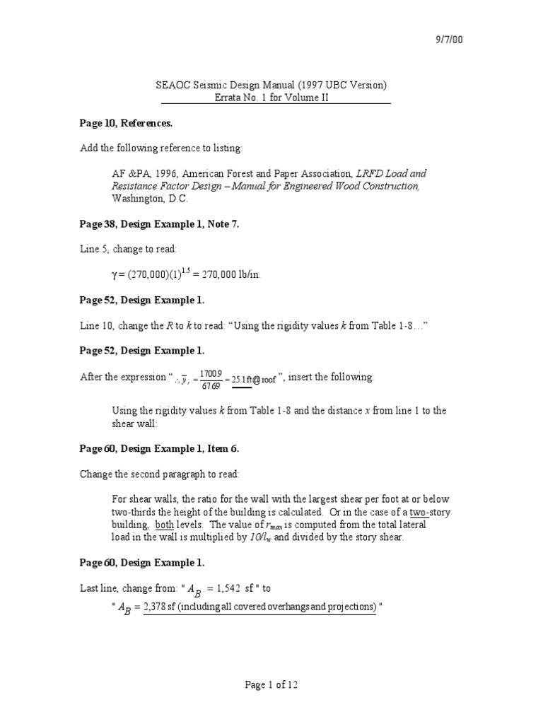 SEAOC Seismic Design Manual - Volume II PDF | PDF | Galvanization ...