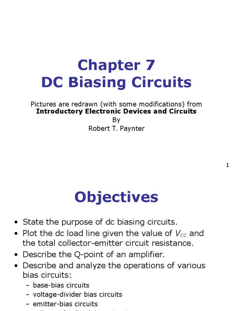 Transistor Biasing | PDF | Amplifier | Electronic Circuits