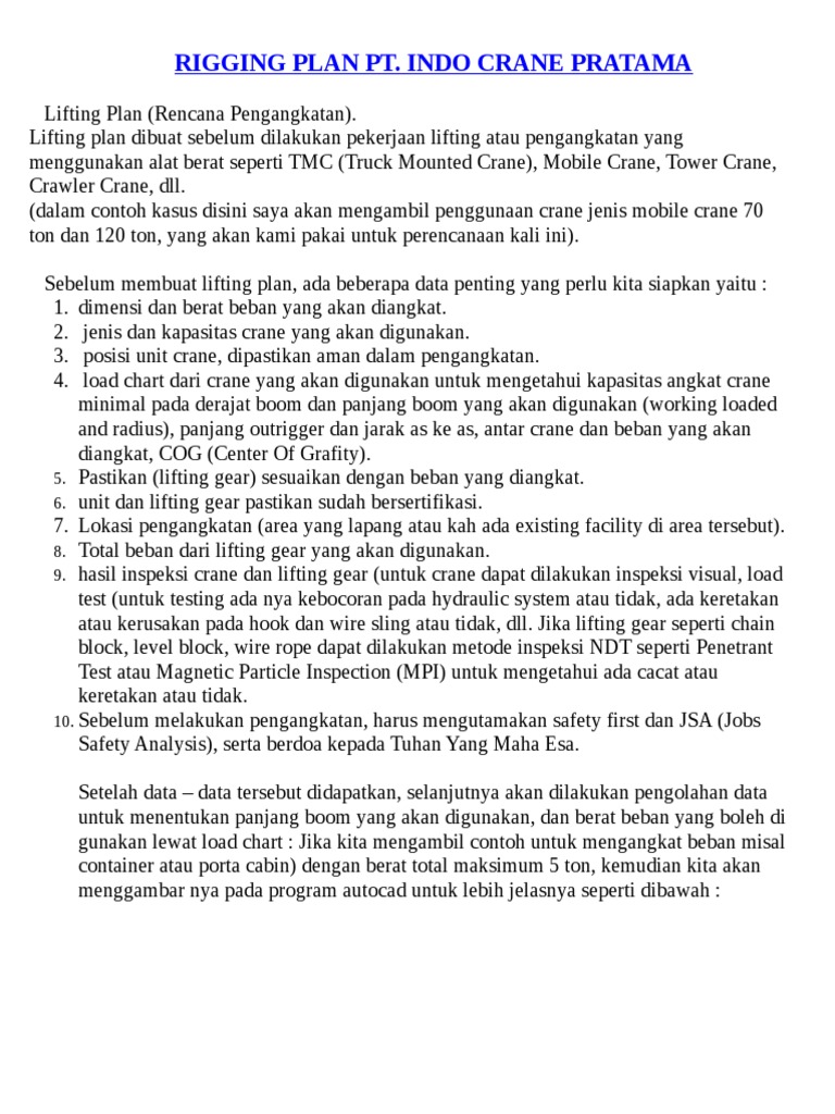 Rigging Plan PDF | PDF