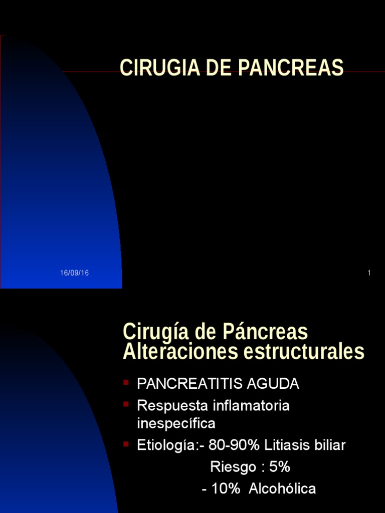 Cirugia de Pancreas Segunda Parte | PDF | Cáncer de páncreas | Páncreas