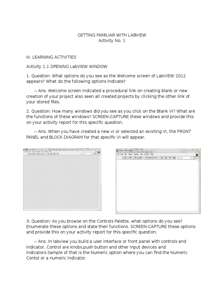Labview Activity | PDF | Computing | Software
