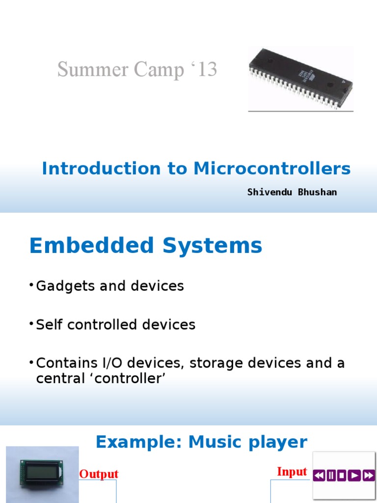 Microcontrollers.pptx | Microcontroller | Input/Output | Free 30-day ...