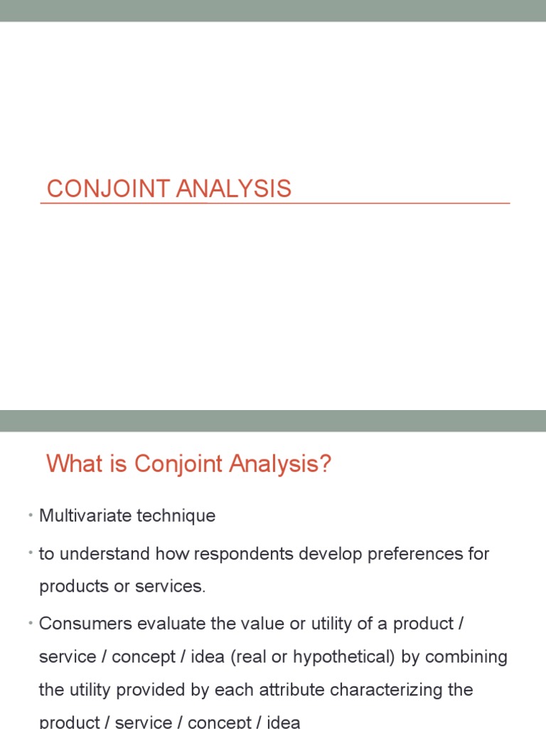 Conjoint Analysis - Class | PDF | Regression Analysis | Market Segmentation