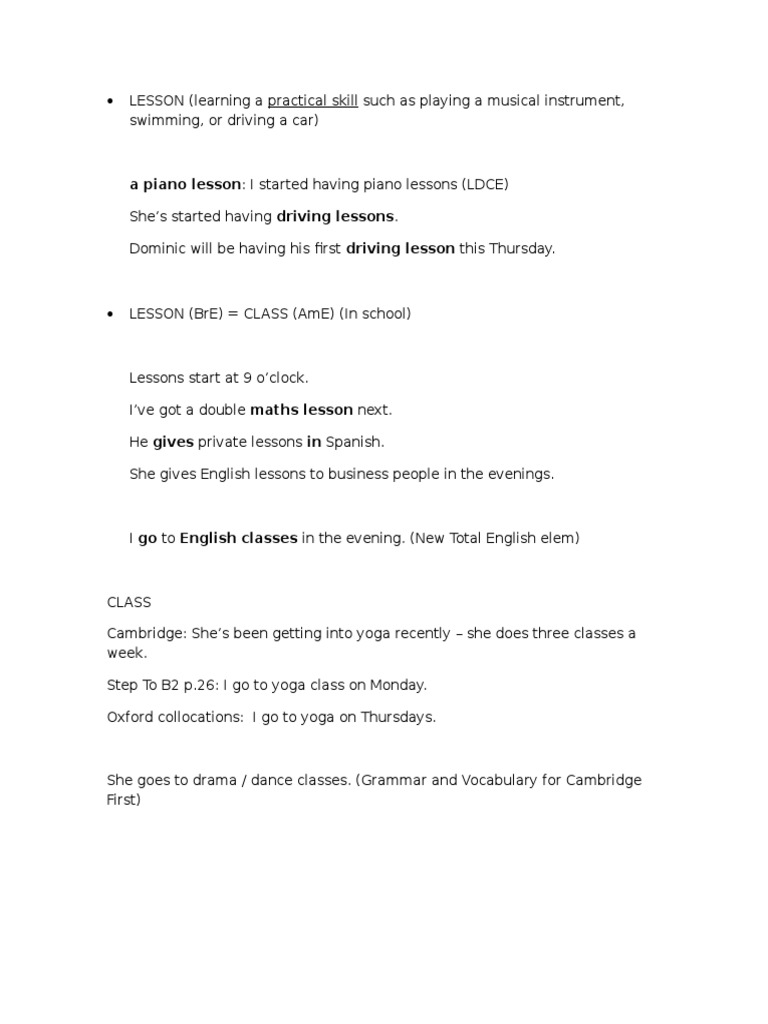 A Piano Lesson: I Started Having Piano Lessons (LDCE) | PDF | Cognition ...