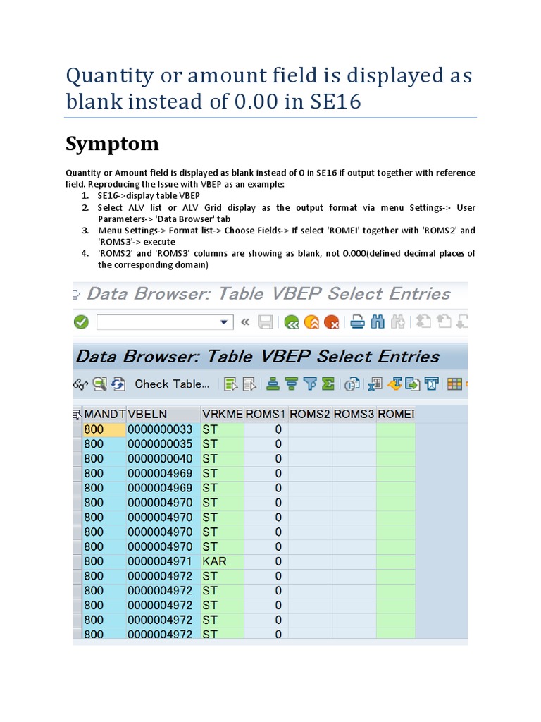 Quantity or Amount Field Is Displayed As Blank Instead of 0 | PDF