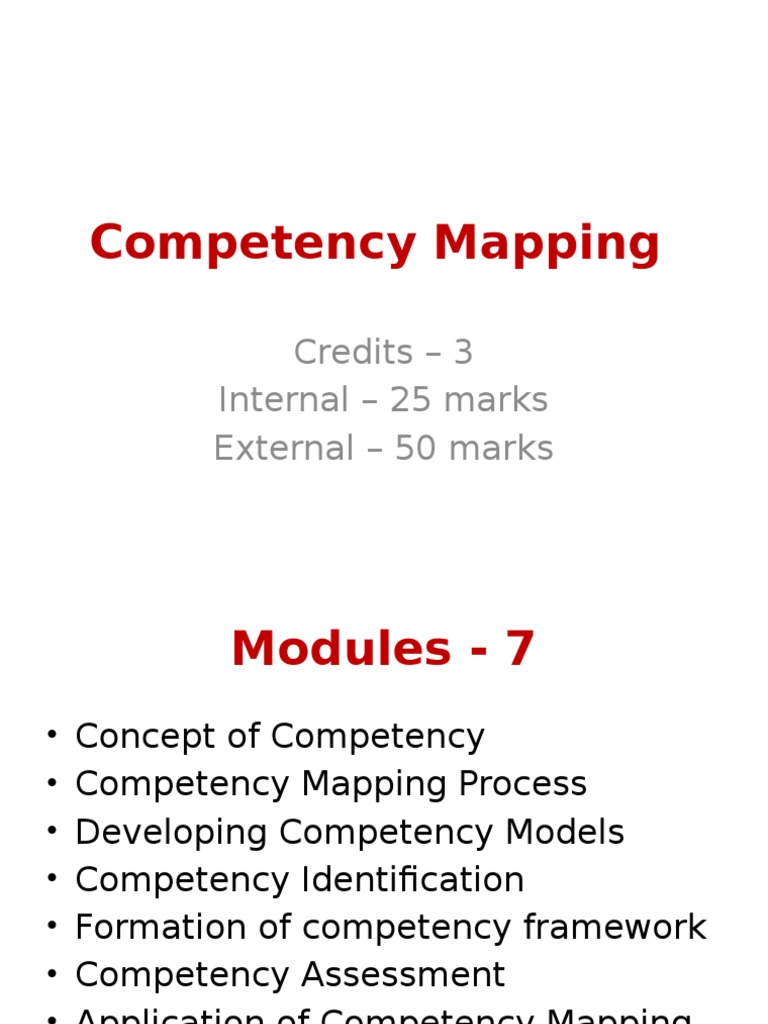 Competency Mapping - HR Students | PDF | Competence (Human Resources ...