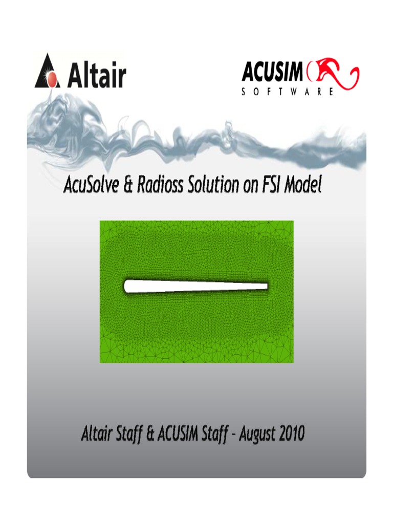 AcuSolve Radioss FSI | PDF | Finite Element Method | Eigenvalues And Eigenvectors