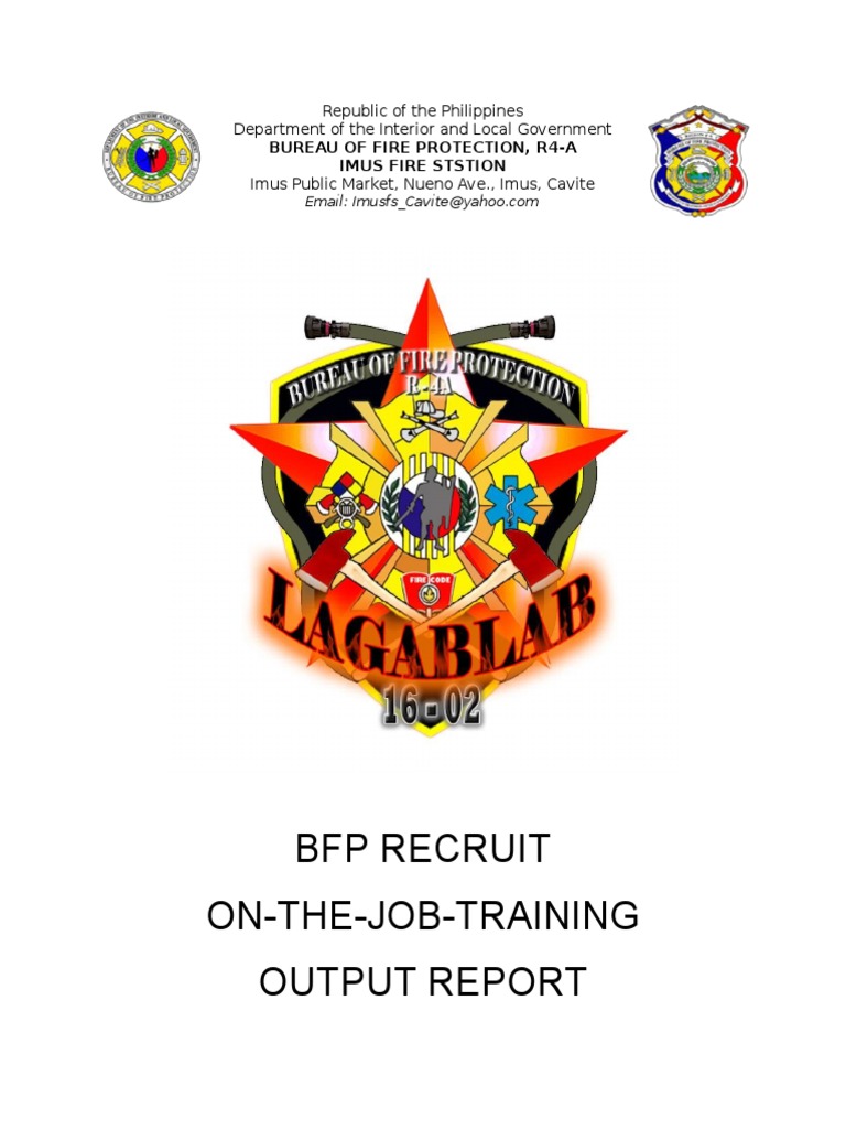 BFP Recruit On-The-Job-Training Output Report | PDF