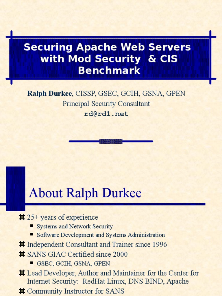 Securing Apache Web Servers With Mod Security & CIS Benchmark | PDF | Domain Name System ...