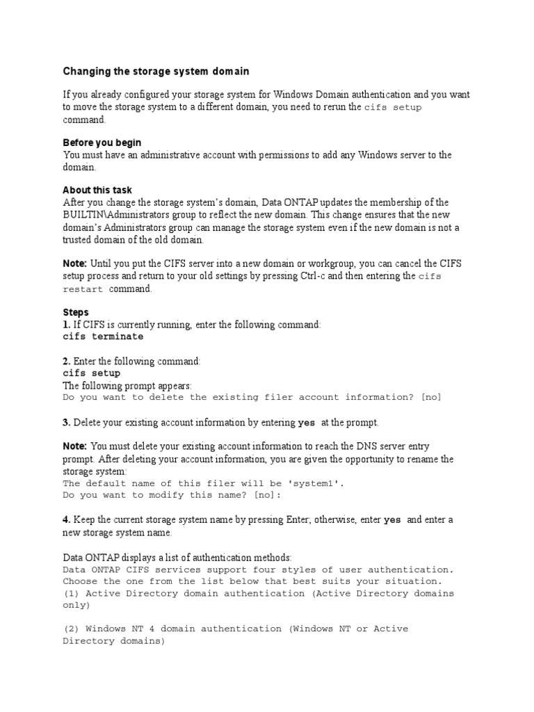 All Netapp Cifs 2 | PDF | Active Directory | Directory (Computing)