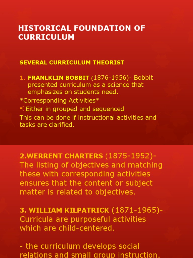 Foundations of Curriculum Theories | PDF